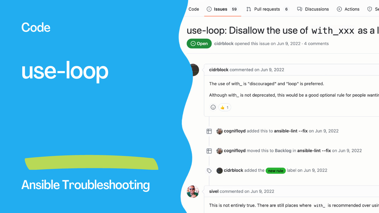 Ansible Troubleshooting Error Use Loop